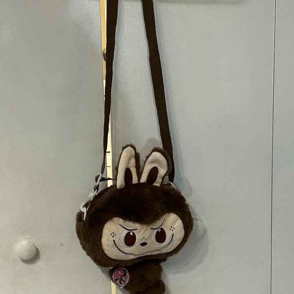 Labubu | Bags | Labubu Brown Plush Crossbody Bag | Poshmark